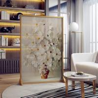 China Mobile Room Divider Stainless Steel Brushed Semi Transparent Partition for sale