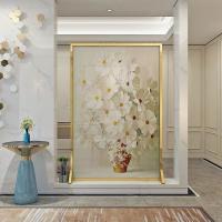 China Mobile Room Divider Stainless Steel Brushed Semi Transparent Partition for sale