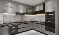 China Modern Custom Stainless Steel Kitchen Cabinet Set Furniture Coffee Color for sale