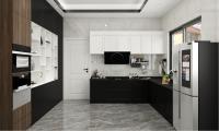 China Modern Custom Stainless Steel Kitchen Cabinet Set Furniture Coffee Color for sale