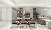 China Modern Custom Stainless Steel Kitchen Cabinet Set Furniture Coffee Color for sale