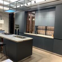 China High End Modern 304 Stainless Steel Kitchen Cabinet Furniture Eased Edge for sale