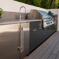 China Outdoor BBQ Stainless Steel Kitchen Cabinet Waterproof ISO9001 Approved for sale
