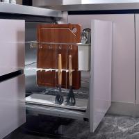 China Flat Eased Edge Modular Stainless Steel Indoor Kitchen Cabinets for sale
