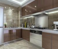 China Stainless Steel Modern Villa Luxury Custom Kitchen Cabinets Furniture Set for sale