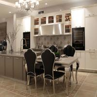 China Stainless Steel Modern Villa Luxury Custom Kitchen Cabinets Furniture Set for sale