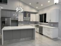 China Stainless Steel Modern Villa Luxury Custom Kitchen Cabinets Furniture Set for sale