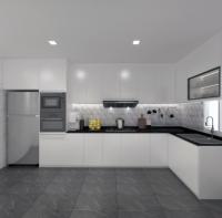 China Classic Modern White Kitchen Cabinets Modular Stainless Steel Customized for sale