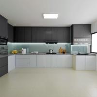 China Classic Modern White Kitchen Cabinets Modular Stainless Steel Customized for sale