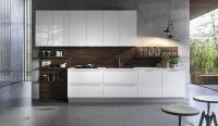 China Classic Modern White Kitchen Cabinets Modular Stainless Steel Customized for sale