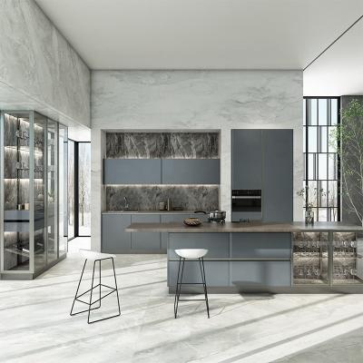 China Modern 304 Stainless Steel Kitchen Cabinets Open Design Kitchen for sale
