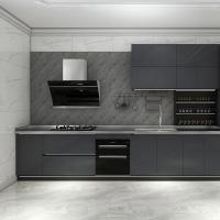 China Green Color 304 Stainless Steel Kitchen Cabinet Eased Edge Customized Free Design for sale