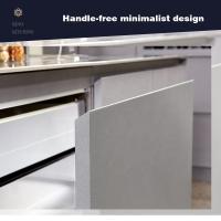 China Yellow Stainless Steel Kitchen Cabinet Waterproof Flat Edge Free Design for sale