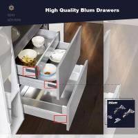 China Yellow Stainless Steel Kitchen Cabinet Waterproof Flat Edge Free Design for sale