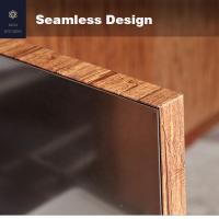 China Yellow Stainless Steel Kitchen Cabinet Waterproof Flat Edge Free Design for sale