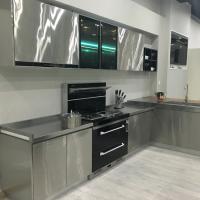 China moisture proof Modular Home Kitchen Cabinets Stainless Steel 304 Customized for sale