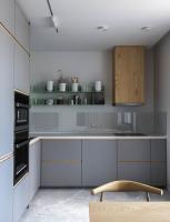 China Modular Modern Grey Kitchen Cabinets Durable Stainless Steel Base Cabinets for sale