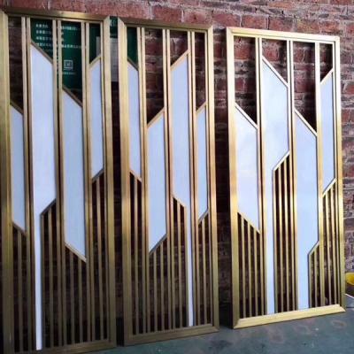 China Interior Stainless Steel Room Partition PVD Coating For Restaurant Decoration for sale