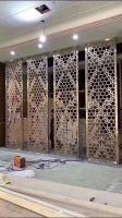 China Restaurant Stainless Steel Partition Suspended Decorative Indoor Privacy Screen for sale