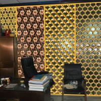 China Gold Stainless Steel Partition Decor Interior Room Dividers Walls Customized for sale