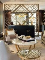 China Gold Stainless Steel Partition Decor Interior Room Dividers Walls Customized for sale