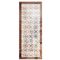 China Mirror Stainless Steel Partition Black Interior Folding Screen Room Divider for sale