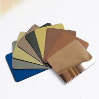 China Decorative 8K Mirror Color Stainless Steel Sheet PVD Coating Customized for sale