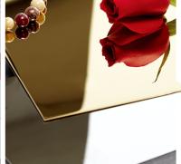 China 8K Mirror Stainless Steel Rose Gold Sheet Cold / Hot Rolled 201 304 Customized for sale