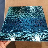 China Sapphire Color Stainless Steel Sheet Laser Cut Mirror Finish Wall Cladding for sale