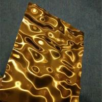 China Sapphire Color Stainless Steel Sheet Laser Cut Mirror Finish Wall Cladding for sale