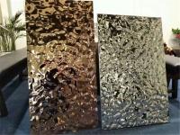 China Sapphire Color Stainless Steel Sheet Laser Cut Mirror Finish Wall Cladding for sale