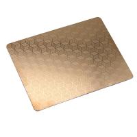 China 304 Color Rose Gold SS Sheet Embossed For Interior Decoration for sale