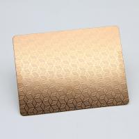 China 304 Color Rose Gold SS Sheet Embossed For Interior Decoration for sale