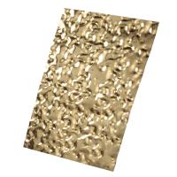 China Colored Super Mirror Water Ripple Stainless Steel Sheet Brushed PVD Coating for sale