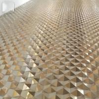China 201 304 Color Stainless Steel Sheet Coated Decorative 3D Metal Wall Panels for sale