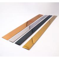 China Gold Mirror Stainless Steel Trim Polishing Flat Metal Tile Trim For Furniture for sale
