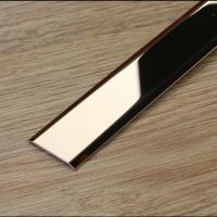 China Gold Mirror Stainless Steel Trim Polishing Flat Metal Tile Trim For Furniture for sale
