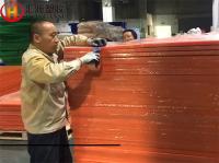 China 1.22x2.44m Orange Corrugated Plastic Packaging Sheets for sale