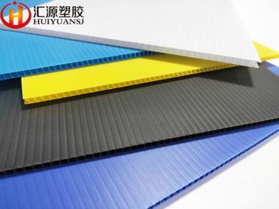 China Corrosion Resistant 5mm Corrugated Plastic Cardboard Sheets Blue Black Gray White for sale