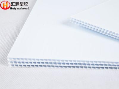 China Recyclable Non Toxic White Corflute Sheets , 8mm Corrugated Plastic Sheets for sale
