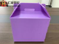 China Purple Reusable Corrugated Plastic Boxes For Packaging Gifts for sale