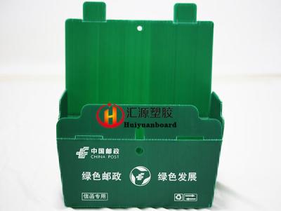 China Green Corrugated Plastic Totes , Folding Corrugated Plastic Box for sale