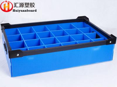 China Stackable Corrugated Plastic Dividers , Blue Correx Storage Boxes for sale