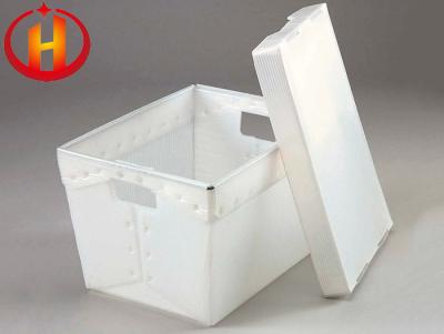 China White 600GSM Corrugated Plastic Packaging Boxes Frame Retardant for sale