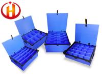 China Blue Shock Resistant Corrugated Plastic Box With Dividers 3mm Thickness for sale