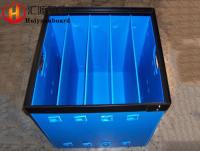 China Blue Shock Resistant Corrugated Plastic Box With Dividers 3mm Thickness for sale