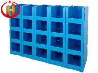 China Blue Stackable Strong Polypropylene Corrugated Plastic Bin Fireproof for sale