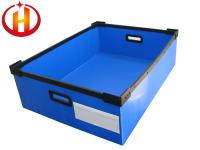 China Printable Custom Blue Foldable Corrugated Plastic Box With Frames for sale
