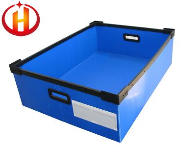 China Printable Custom Blue Foldable Corrugated Plastic Box With Frames for sale