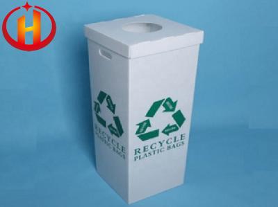 China Printable Corrosion Proof PP Corrugated Plastic Trash Bins Foldable for sale